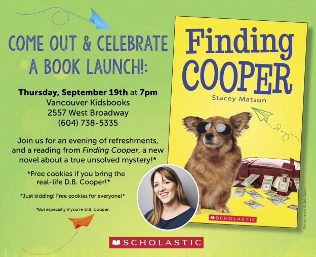 Vancouver Book Launch for Finding Cooper | Stacey Matson